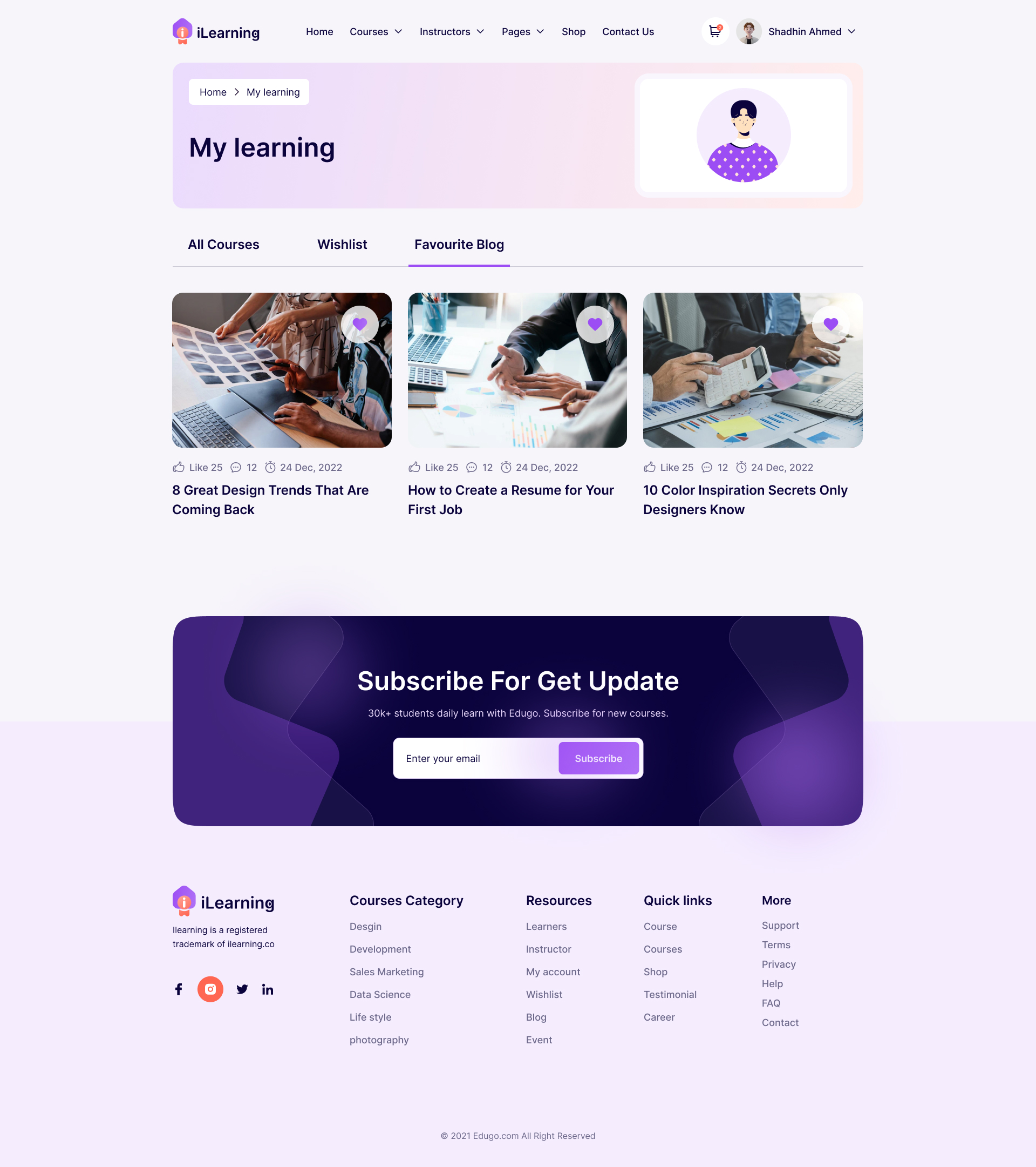 iLearning - Online Education Platform Figma Template by devsarray | ThemeForest